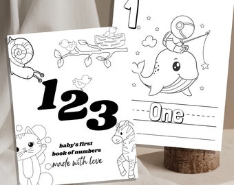 Baby's First ABC Book, Baby Shower Alphabet Book, Baby Shower Coloring ...