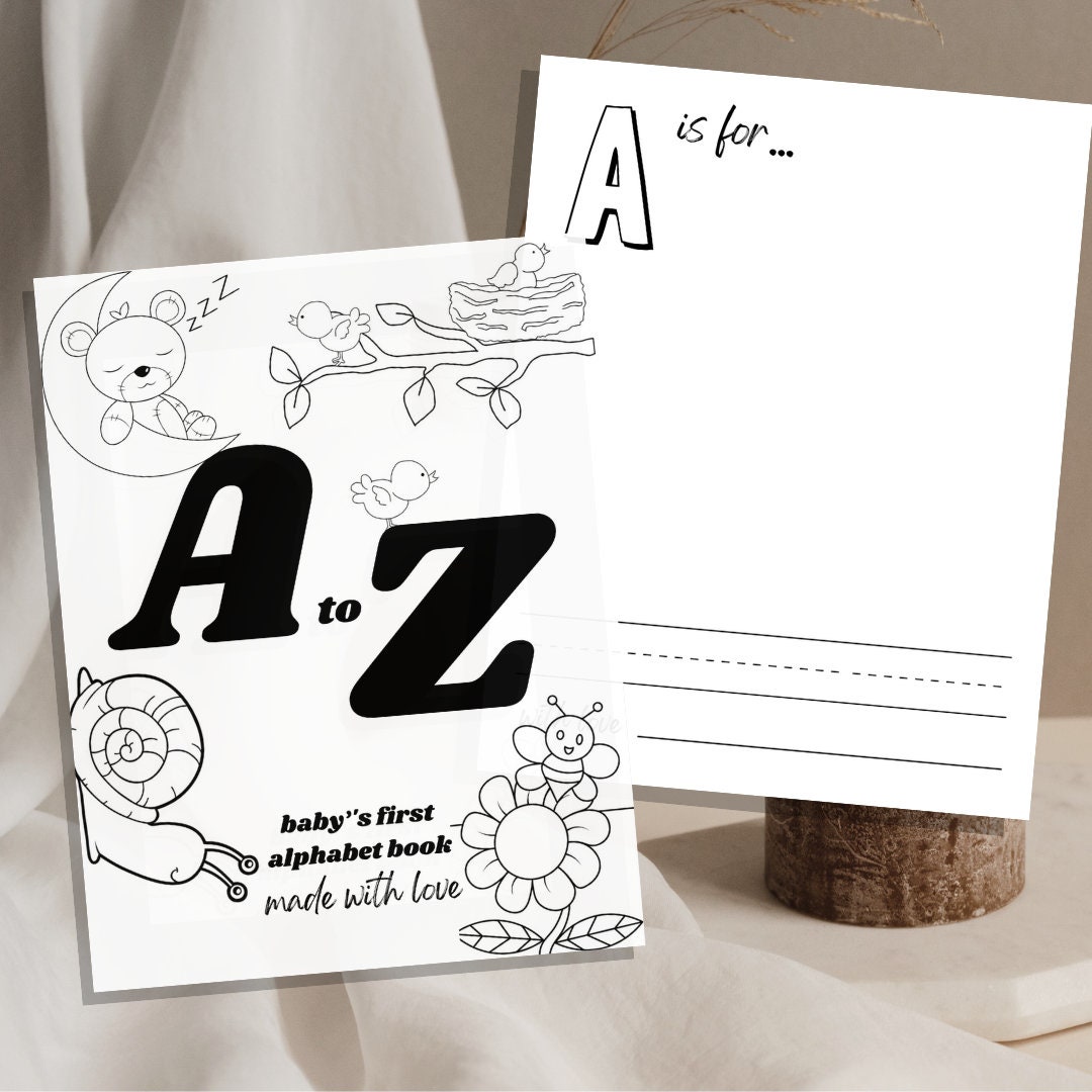 Blank Alphabet Book, ABC Baby Shower Book, Game Baby's First ABC Book ...