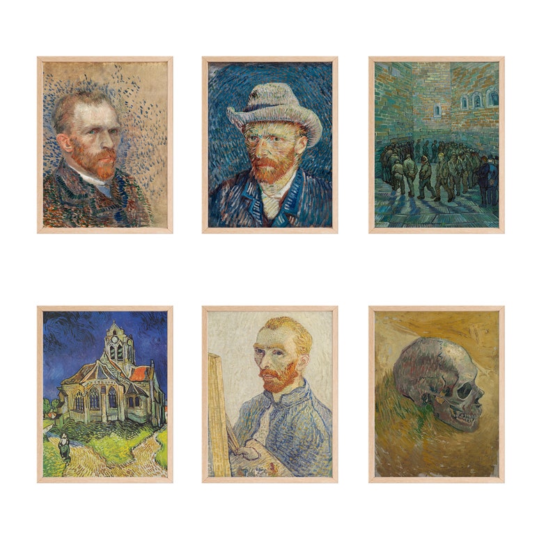 50 Vintage Print Set, William Morris, Claude Monet, Van Gogh, Da Vinci ...