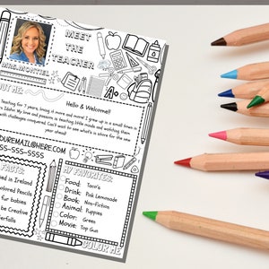 Meet the Teacher Template, Editable Teacher Printable, Open House ...