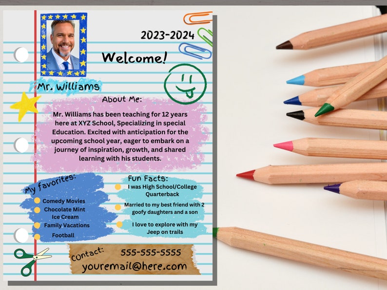 Meet the Teacher Template, Editable Teacher Printable, Boho Meet the ...