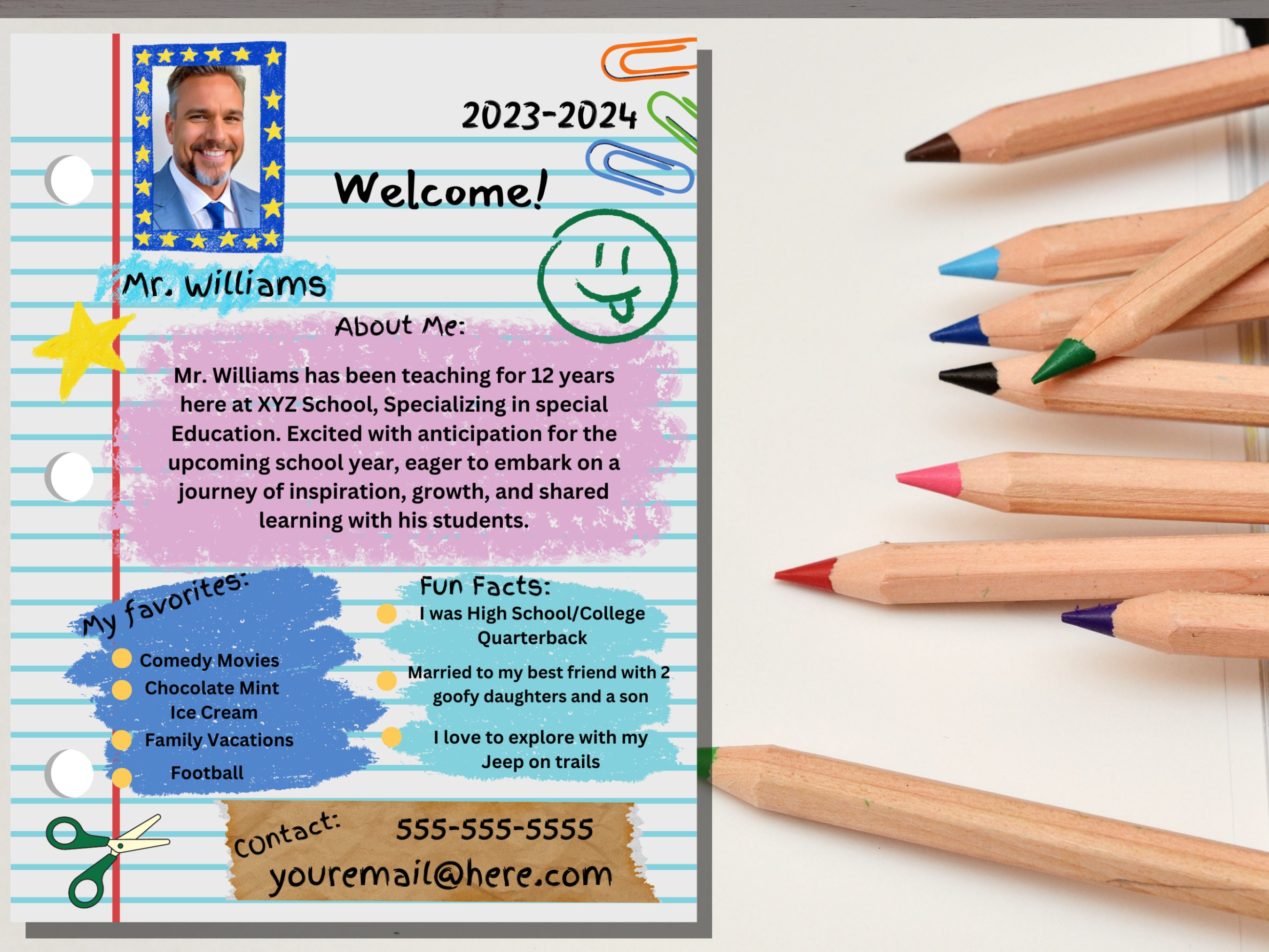 Meet the Teacher Template, Editable Teacher Printable, Boho Meet the ...