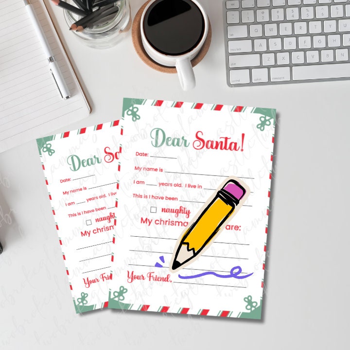 Letter to Santa Printable Easy to Print Letter to Santa Letter Instant ...