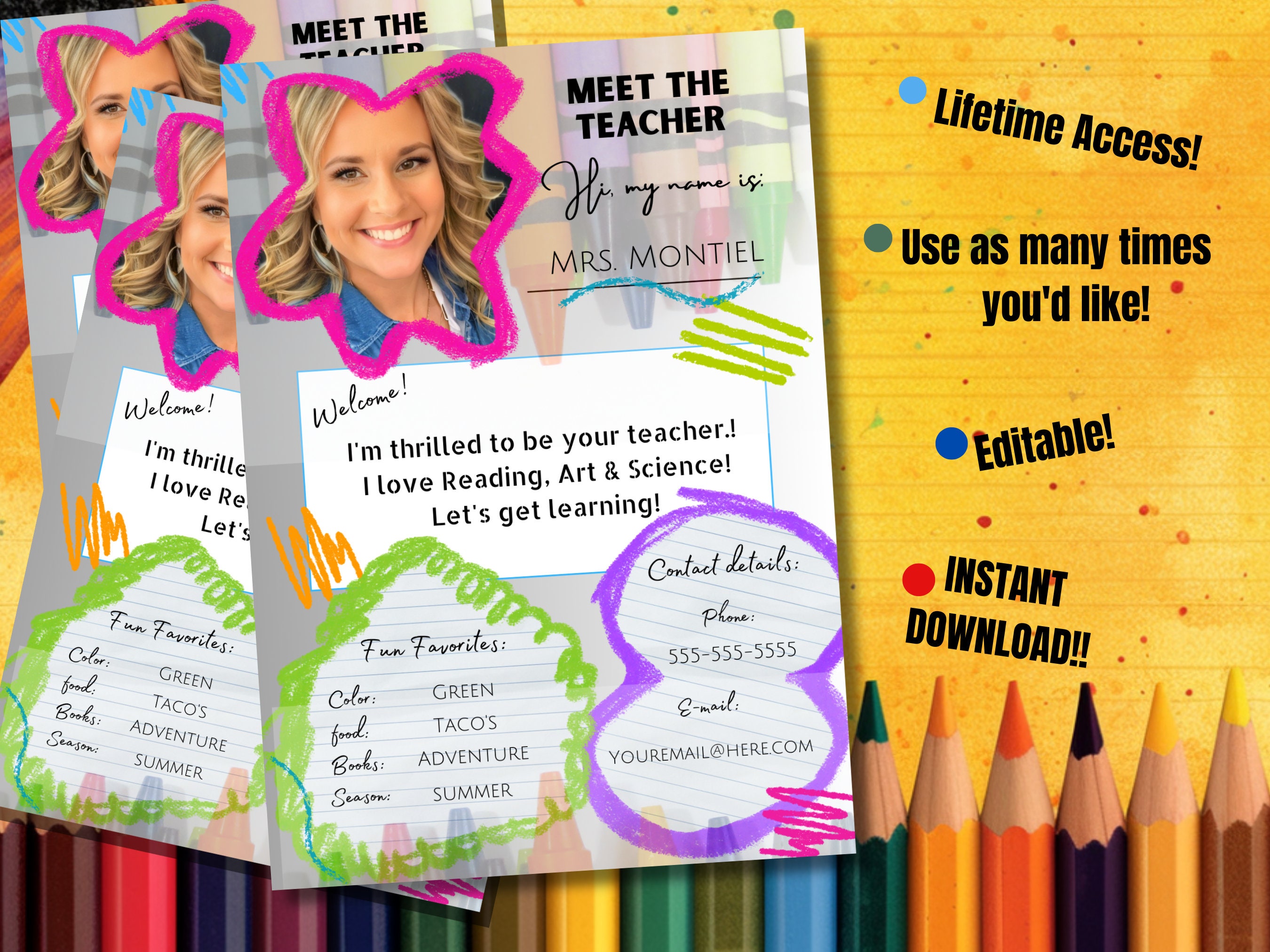 Meet the Teacher Template Back to School Flyer Teacher - Etsy