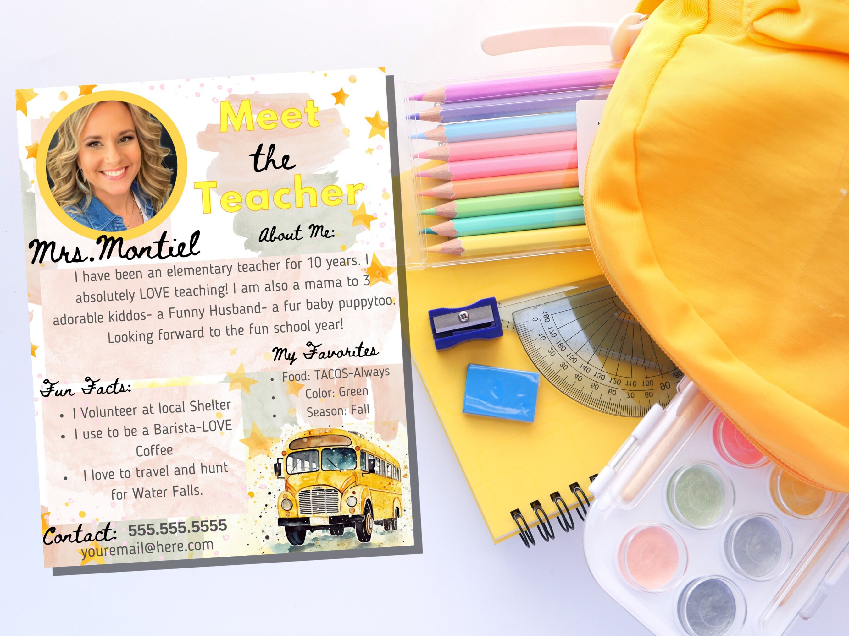 Meet the Teacher Template Back to School Flyer Teacher - Etsy