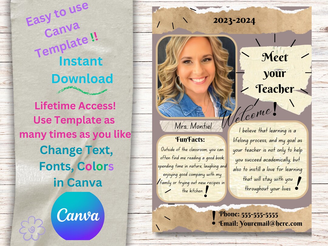 Meet the Teacher Flyer-all Type Editable- Instant Download- Teacher ...