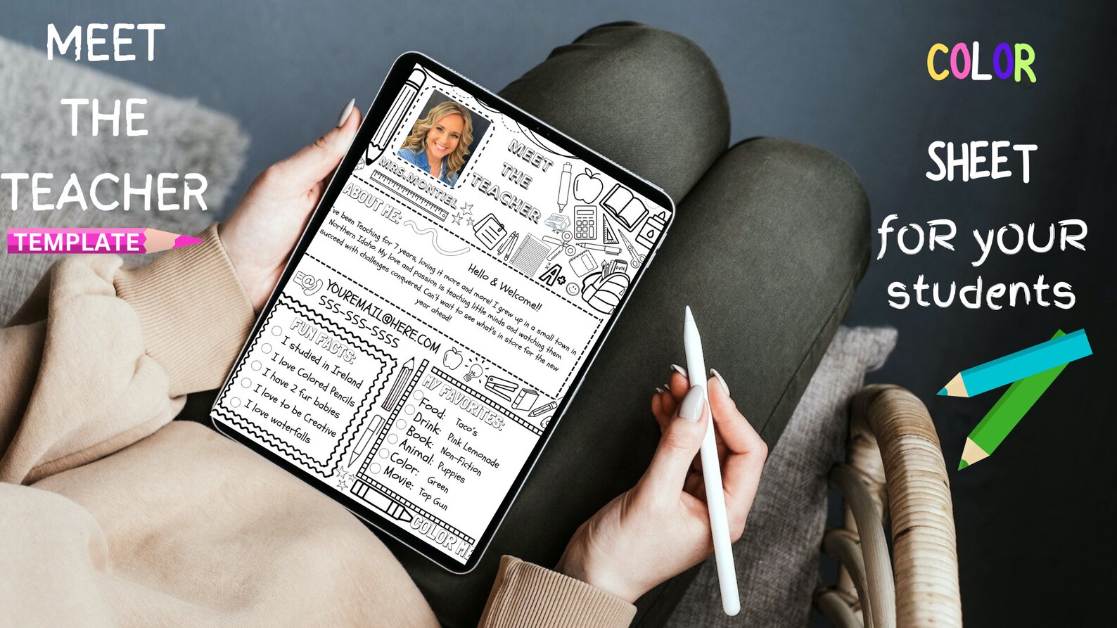 Meet the Teacher Template, Editable Teacher Printable, Open House ...