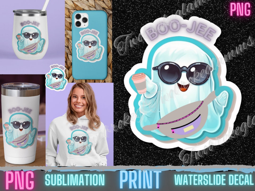 Boojee Stanley Tumbler Inspired Ghost PNG Sublimation Design Download ...