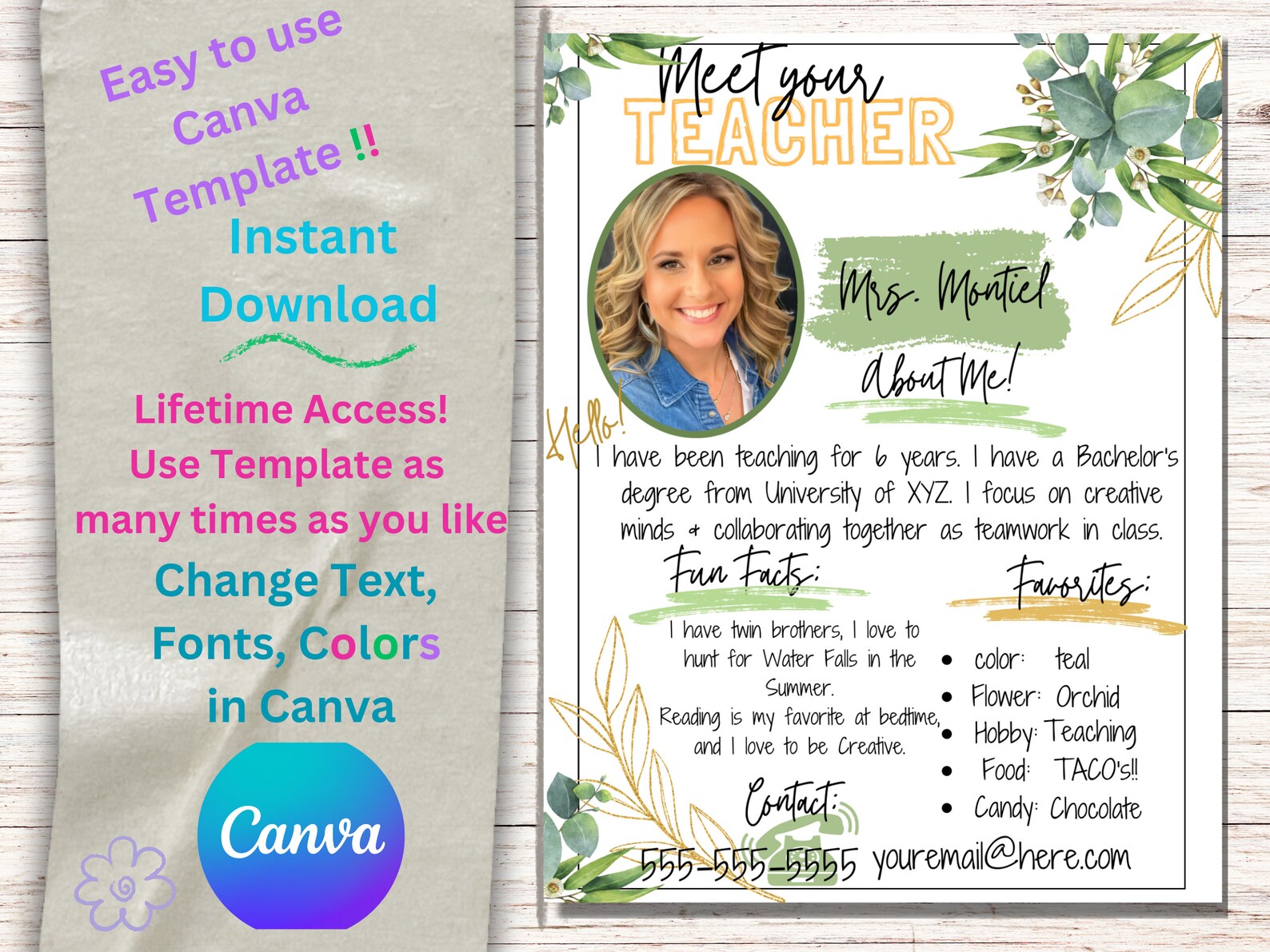 Meet the Teacher Editable I Meet the Teacher Boho Template I Editable ...