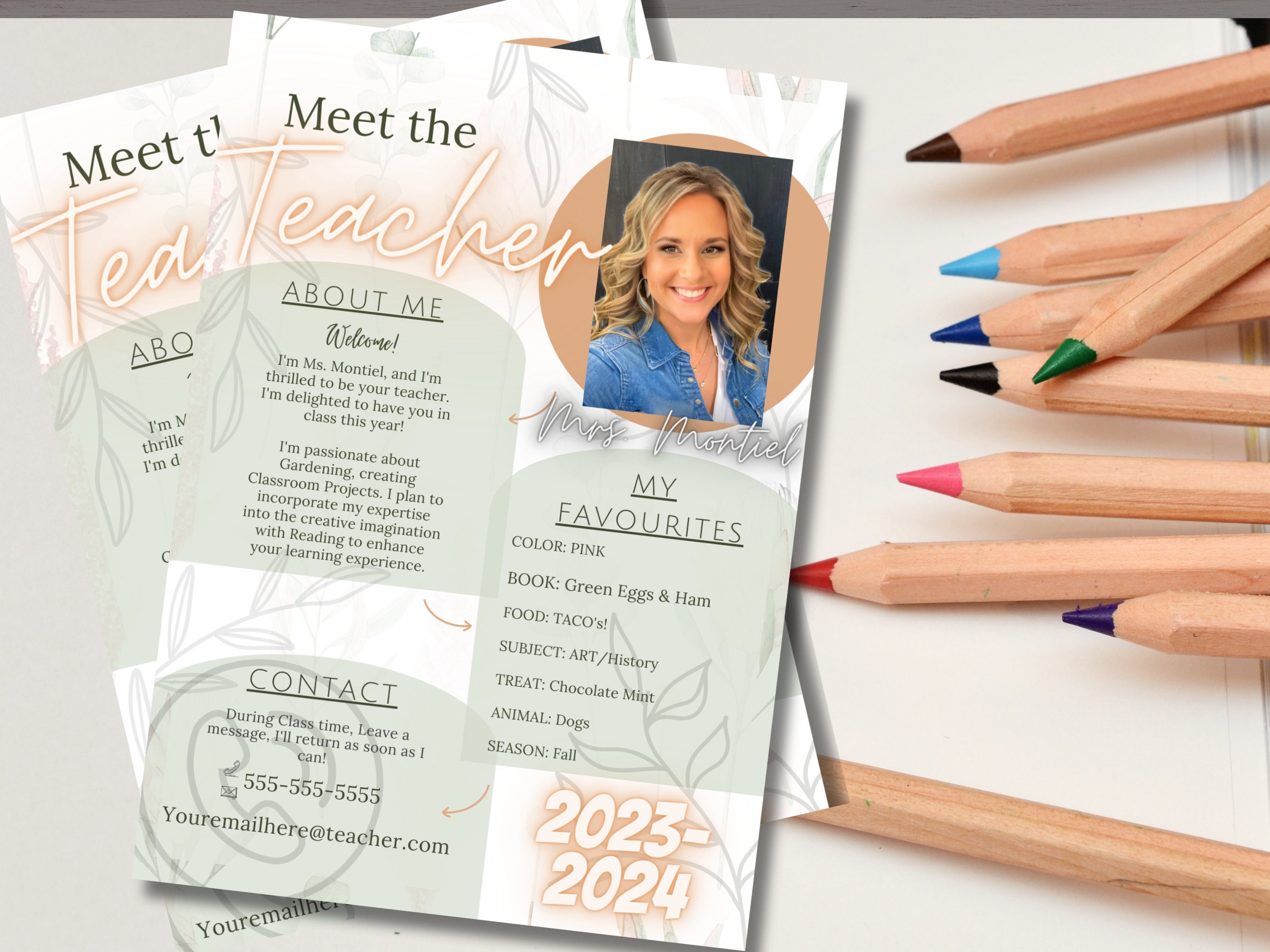 Meet the Teacher Template, Editable Teacher Printable, Boho Meet the ...