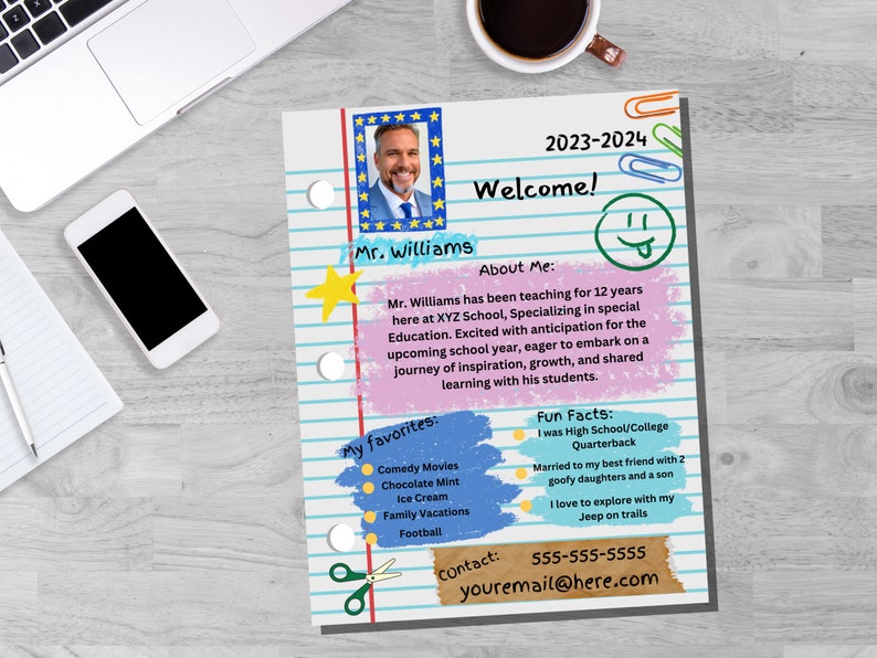 Meet the Teacher Template, Editable Teacher Printable, Boho Meet the ...