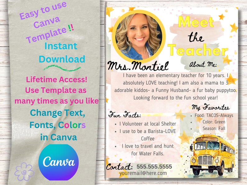 Meet the Teacher Template Back to School Flyer Teacher - Etsy