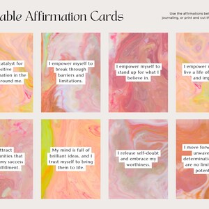104 Printable Affirmation Cards | Affirmation Cards PDF | Instant ...