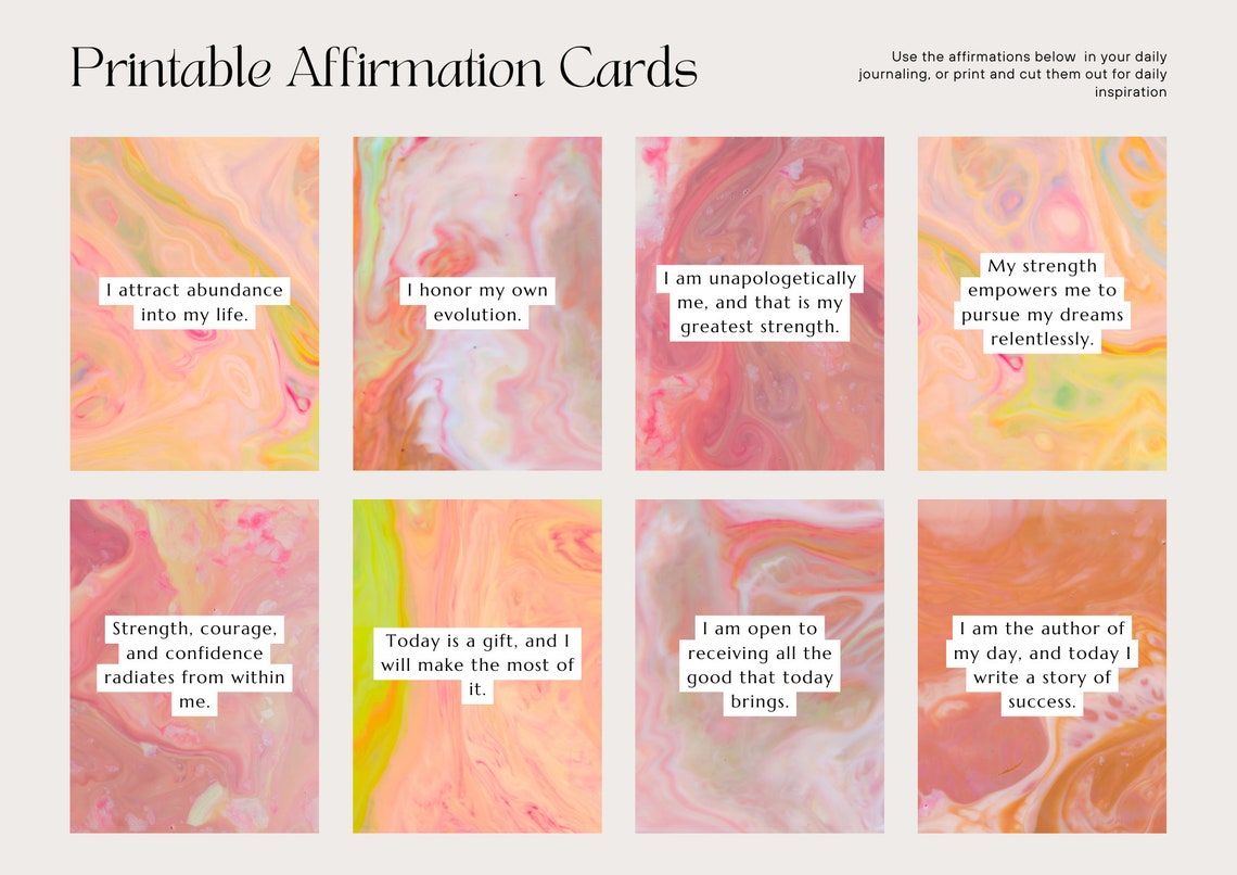 104 Printable Affirmation Cards Affirmation Cards PDF Instant Download ...