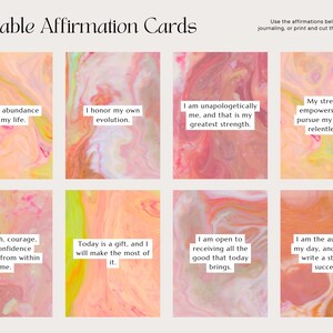 104 Printable Affirmation Cards | Affirmation Cards PDF | Instant ...