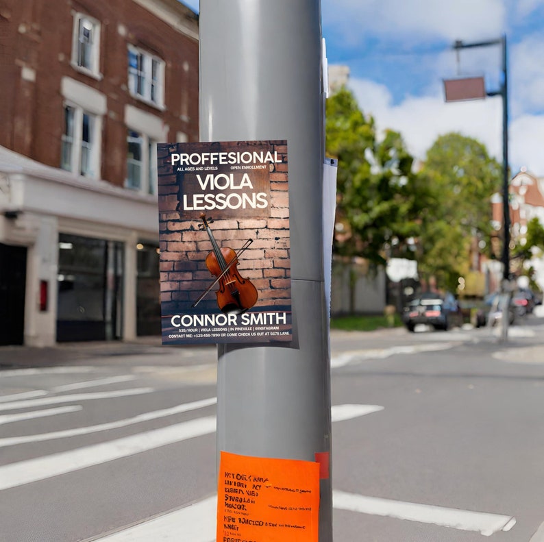 Viola Lesson Flyer Template, Editable Lesson Offer, Teaching Viola ...