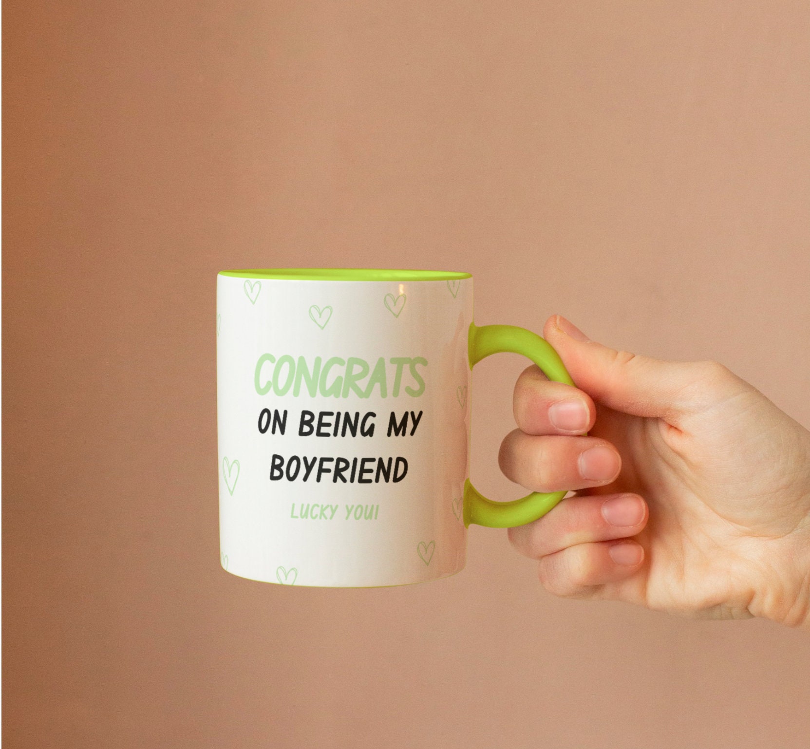 Funny Boyfriend Mug congrats on Being My Boyfriend Coffee Mug Best ...