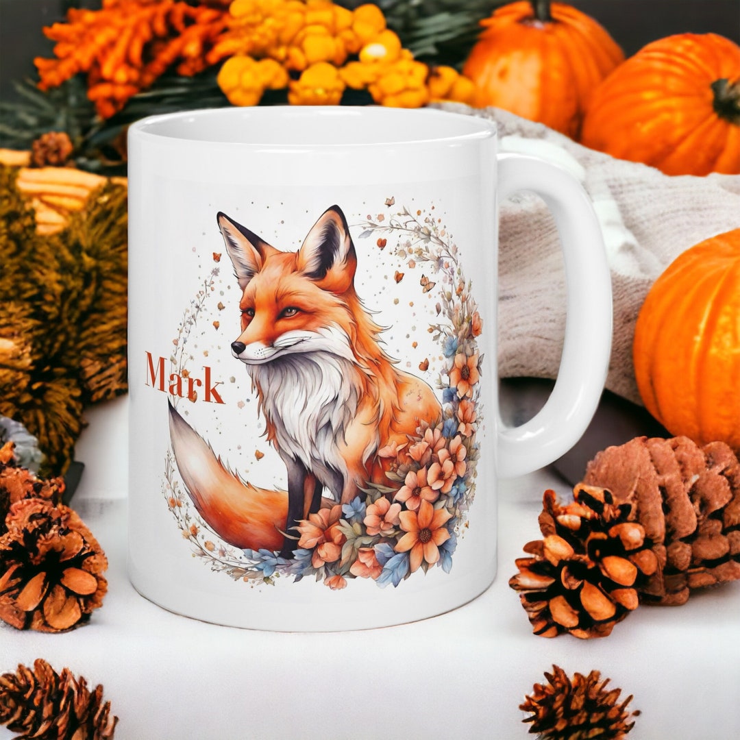 Personalized Mug Fox Mug Foxes Coffee Mug Fox Gift Gift for Her Coffee ...