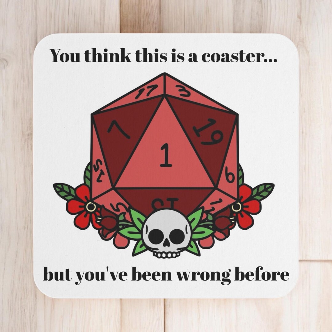 Funny Dnd Coaster | Dungeons and Dragons | Dnd Gift for Him or Her ...