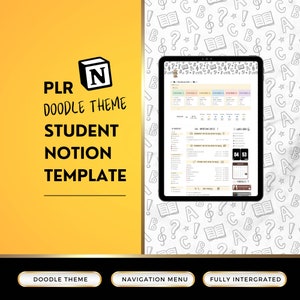 PLR Student Planner Notion Template | PLR Notion Template for Students ...