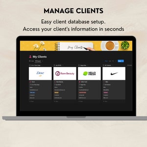 UGC Notion Template Yellow & Black - Dark Mode | UGC Notion Dashboard | Fully Integrated UGC ...