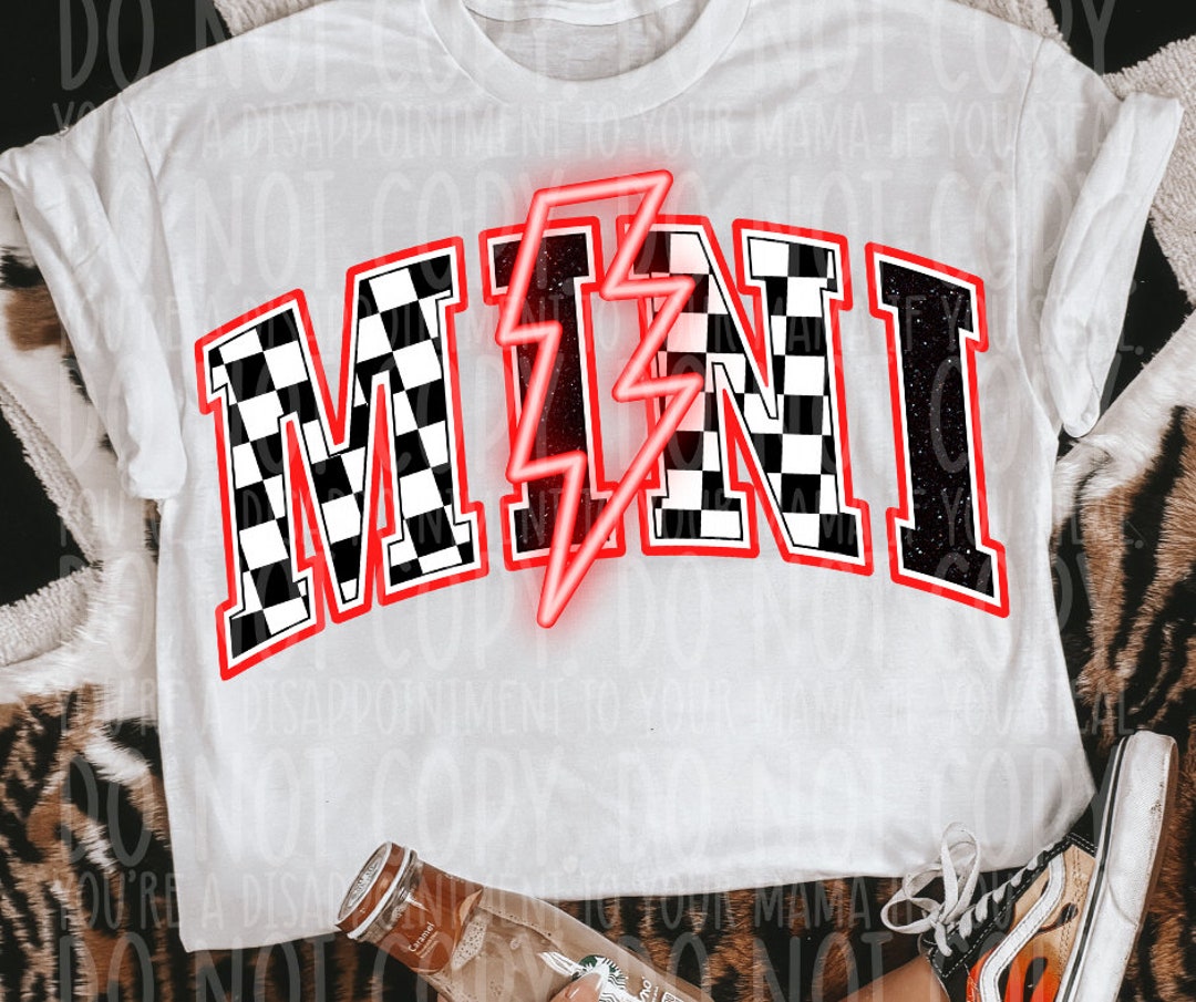 Red MINI With Lightning PNG - Etsy