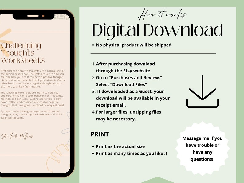 Challenge Negative Thoughts Worksheets, Think Positive, Change the Way ...