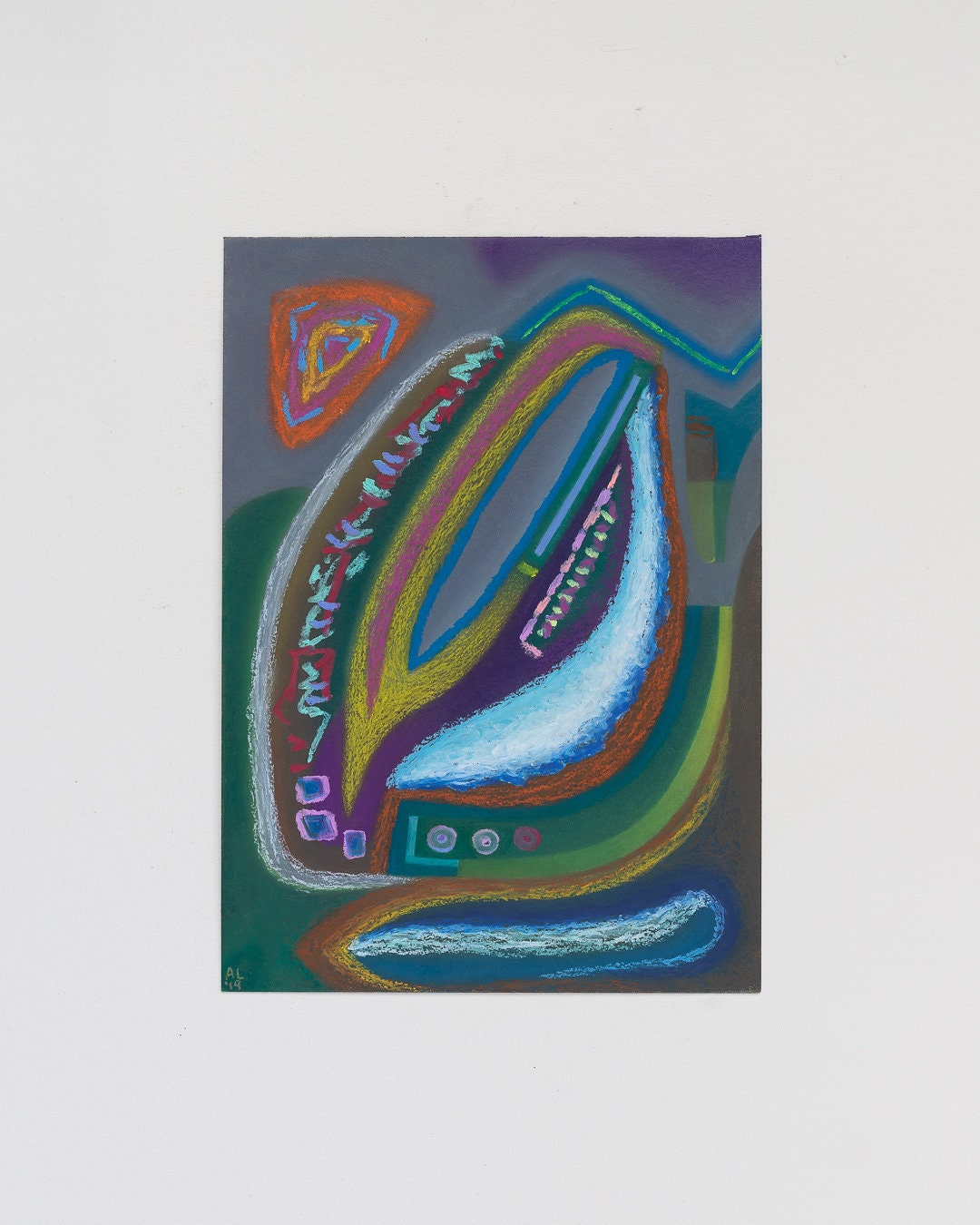 5x7 eye of Horus 2019 Oil Pastel Abstract Mini Original Painting - Etsy