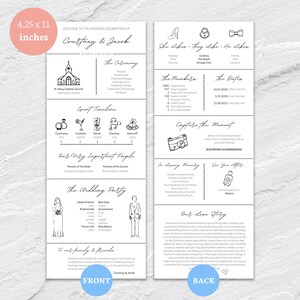 Fun Wedding Infographic Template - Digital Download, Instant, Editable ...