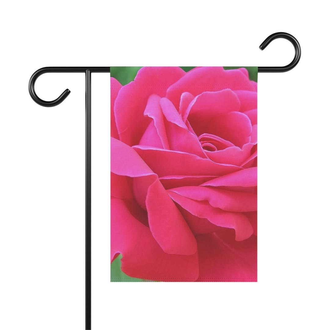 Bright Pink Rose Flags Valentine's Garden & House Banner - Etsy