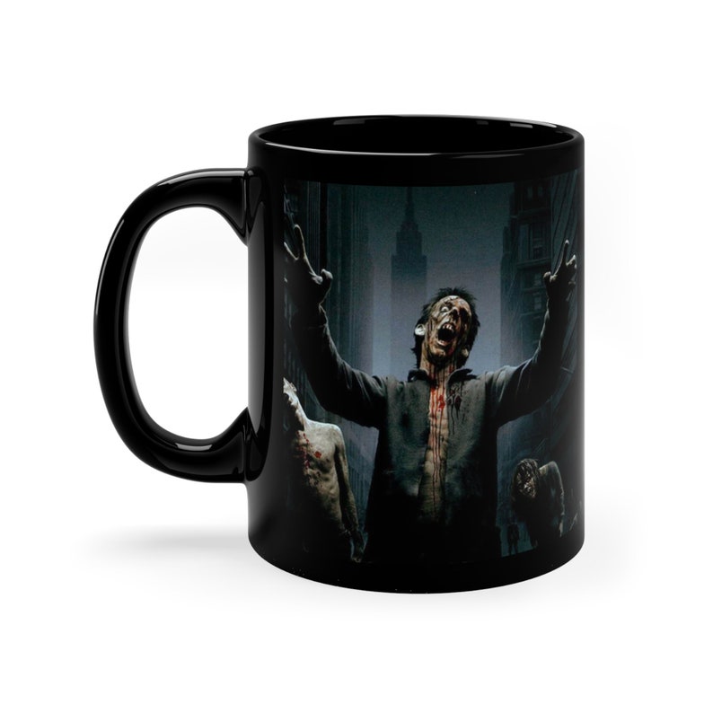 Reaching Zombie Halloween Black Coffee Mug, 11oz - Etsy