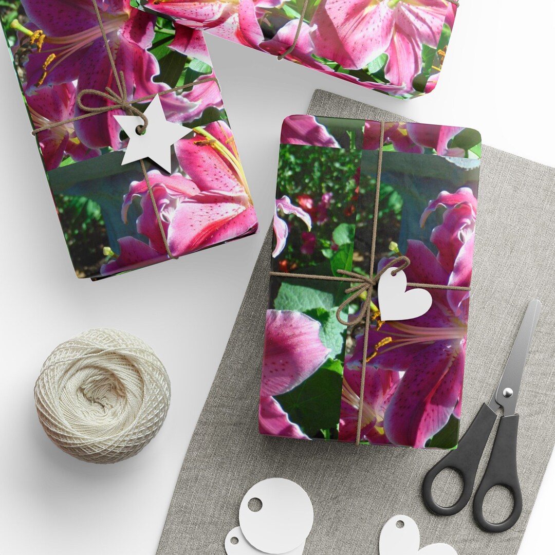 Stargazer Lilies Flowers Wrapping Papers - Etsy