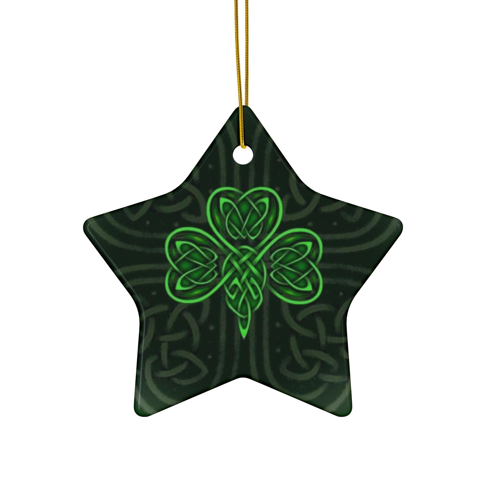 Celtic Knotwork Shamrock Clover St. Patrick's Day Christmas Ceramic ...