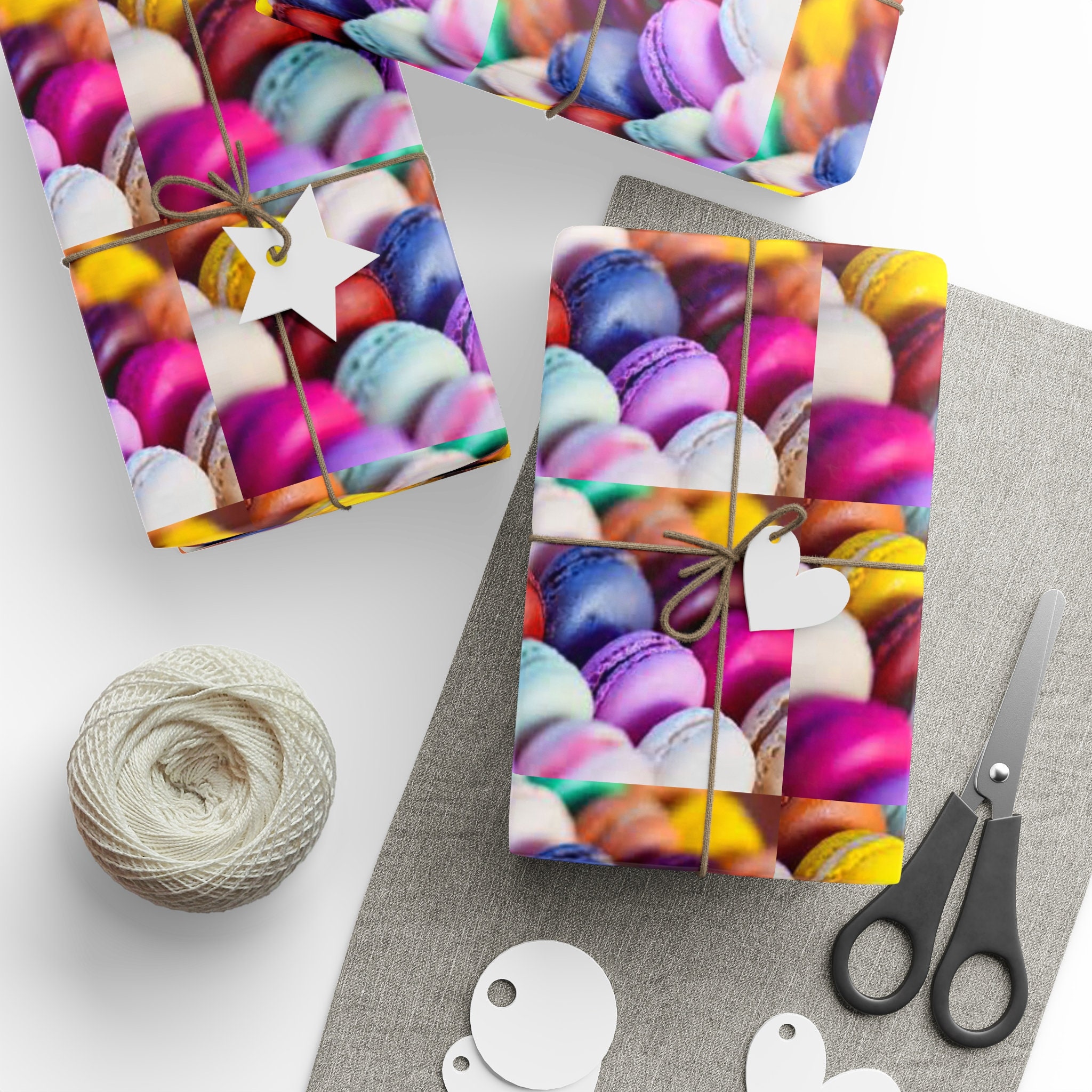 Colorful Macaroons Birthday Wrapping Papers - Etsy