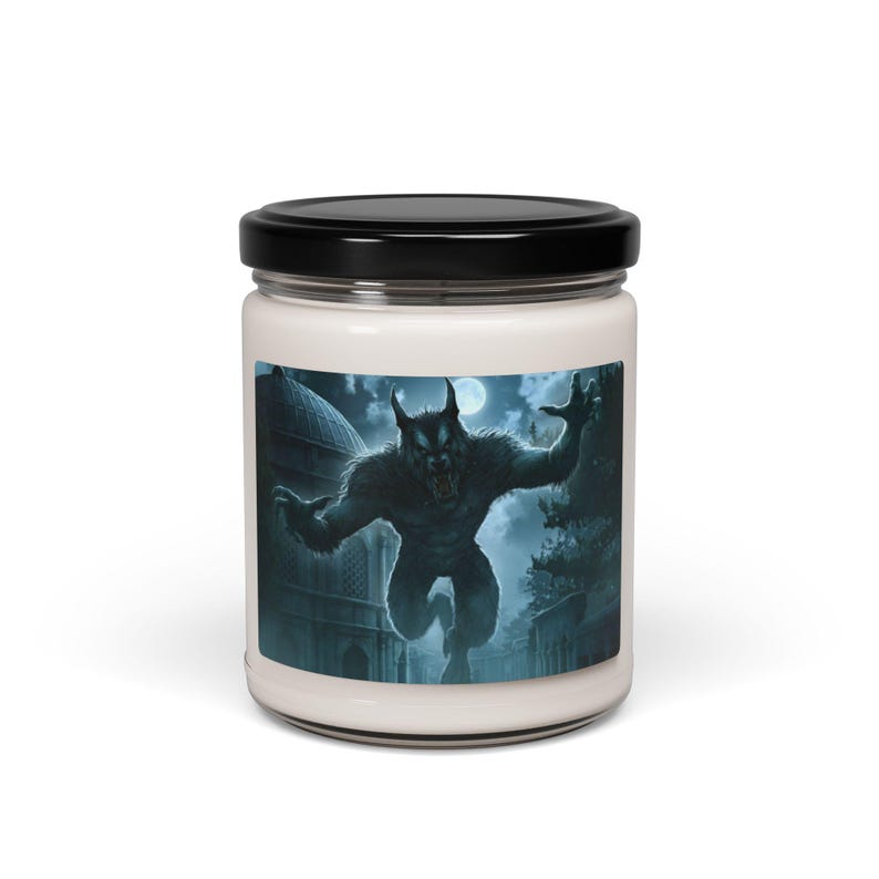 Scary Jumping Lunging Werewolf Halloween Scented Soy Candle, 9oz - Etsy