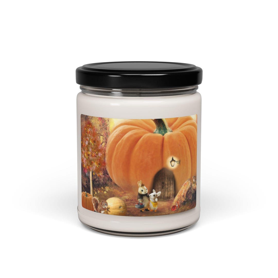 Cute Little Critters Pumpkin House Thanksgiving Scented Soy Candle, 9oz ...