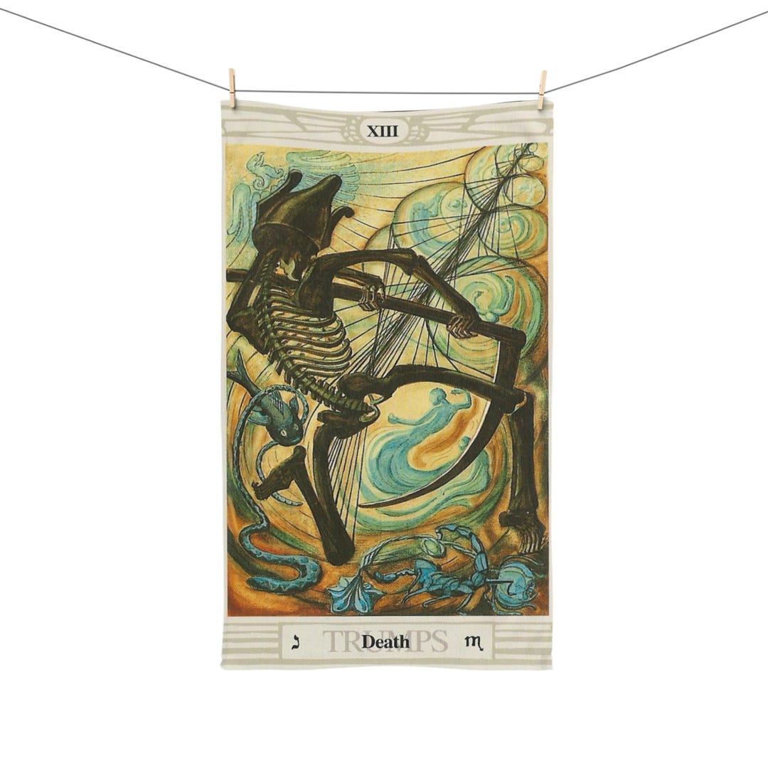 Medieval Death Tarot Halloween Hand Towel - Etsy