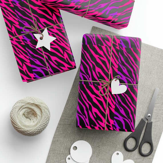 Purple striped wrapping paper store