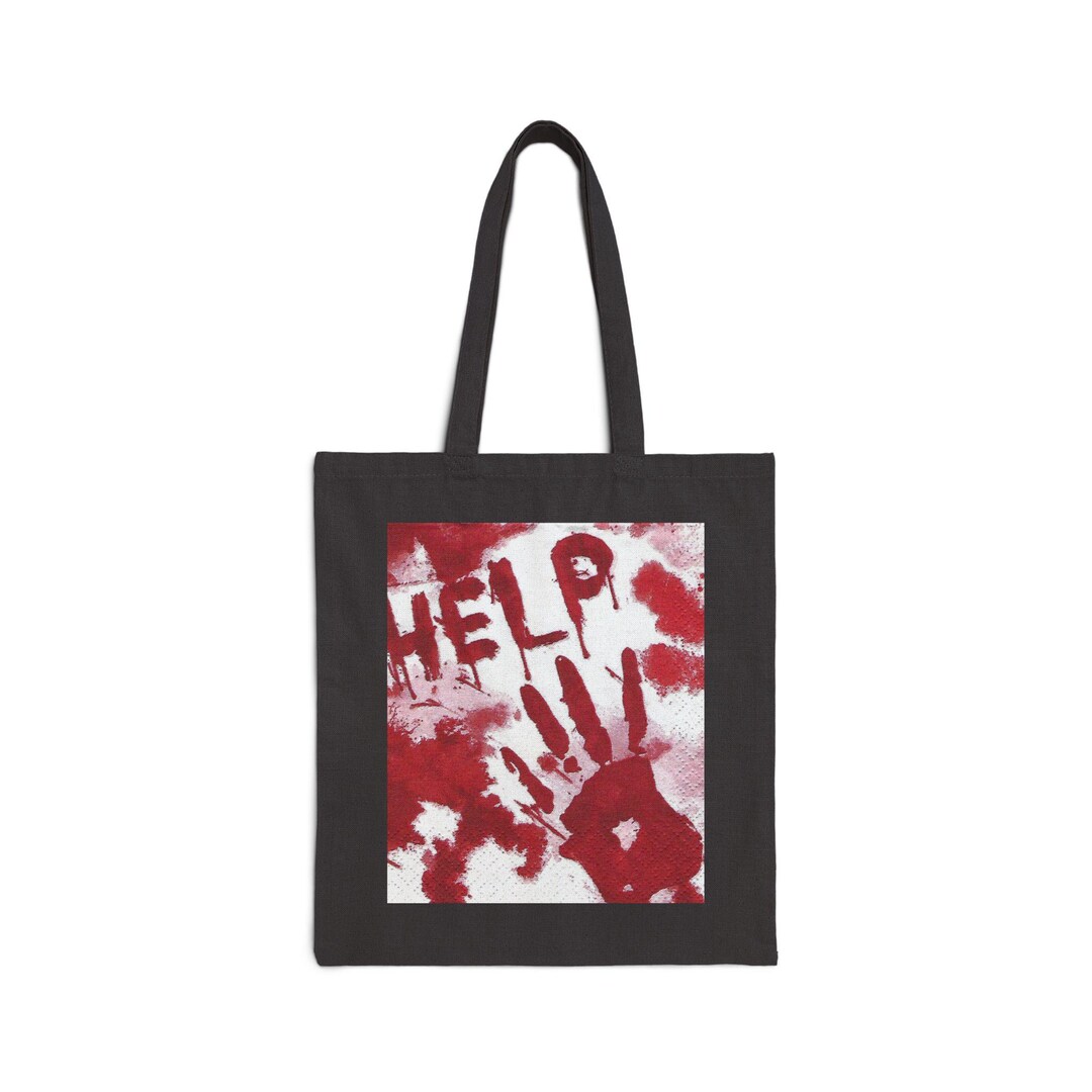 Bloody Help Handprint Terrifying Screaming Woman Halloween Cotton ...