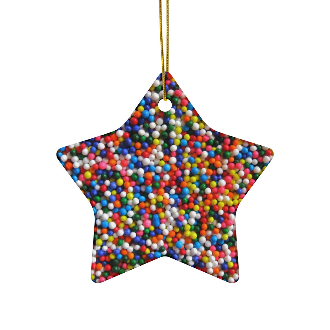 Colorful Candy Sprinkle Balls Christmas Ceramic Ornament, 4 Shapes - Etsy