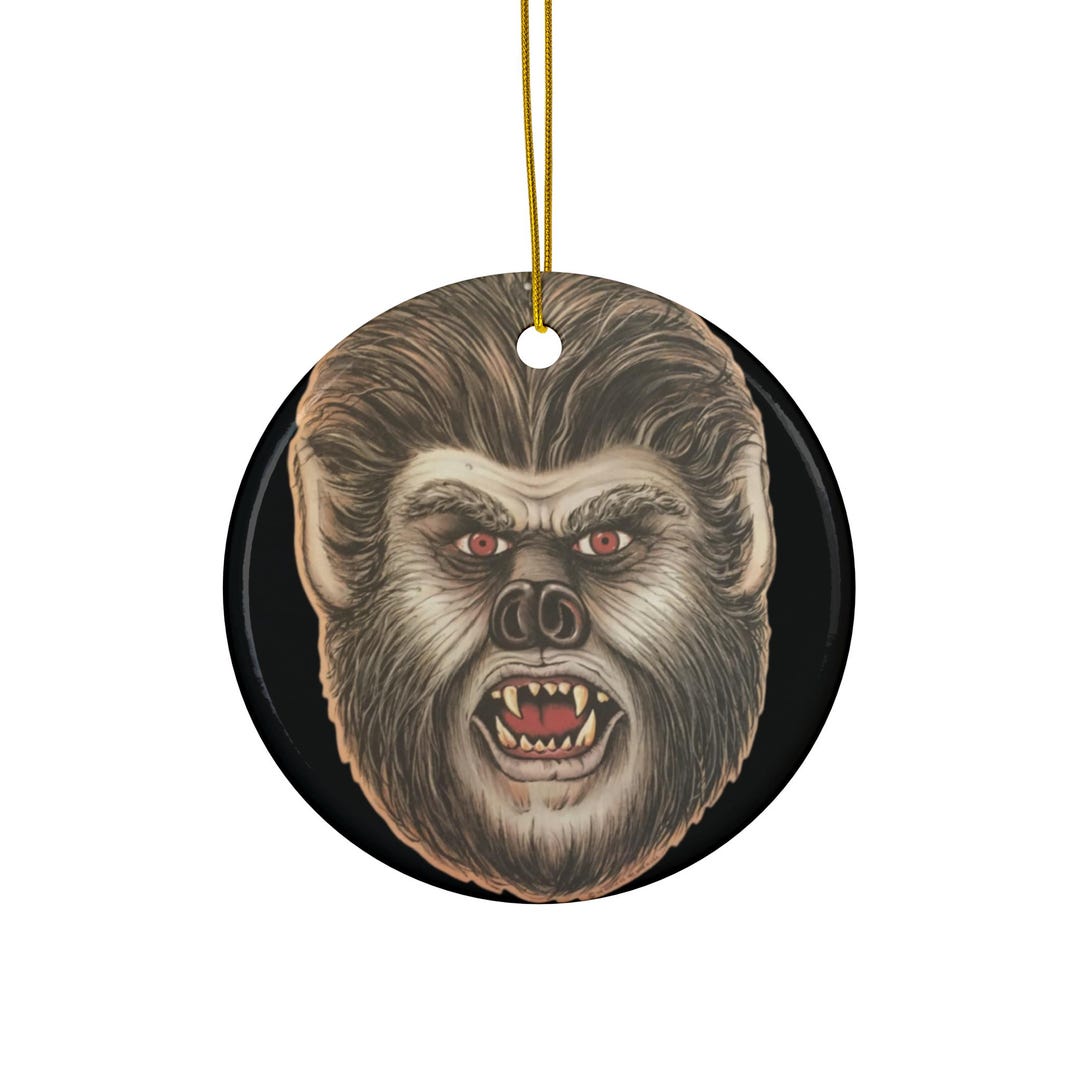 Werewolf Wolfman Halloween Christmas Ceramic Ornament, 4 Shapes - Etsy