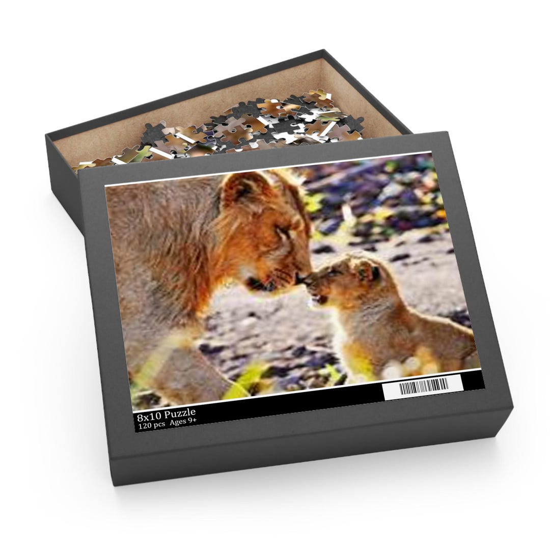 Mama Lion With Cub Puzzle (120, 252, 500-piece) - Etsy