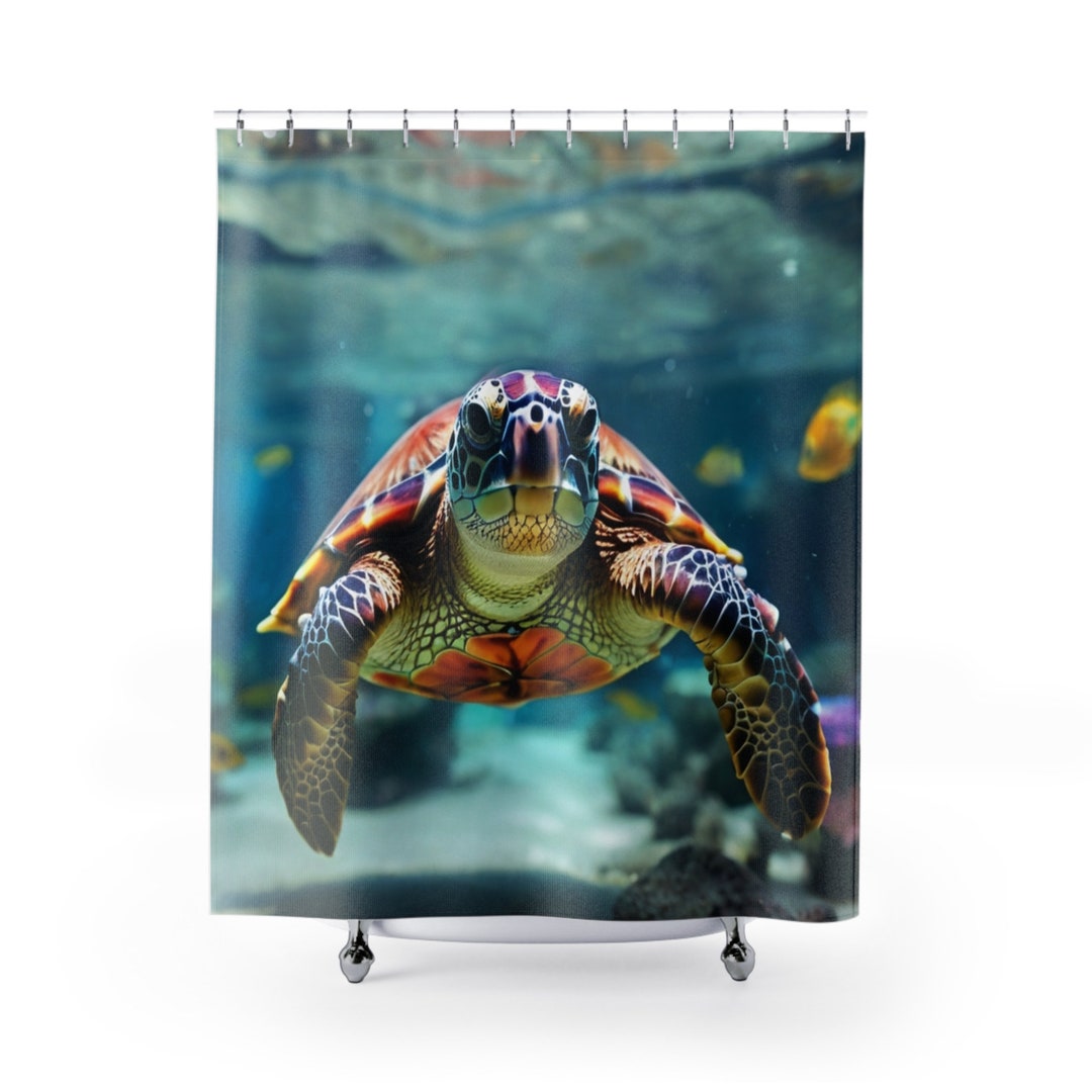 Sea Turtle Shower Curtains - Etsy