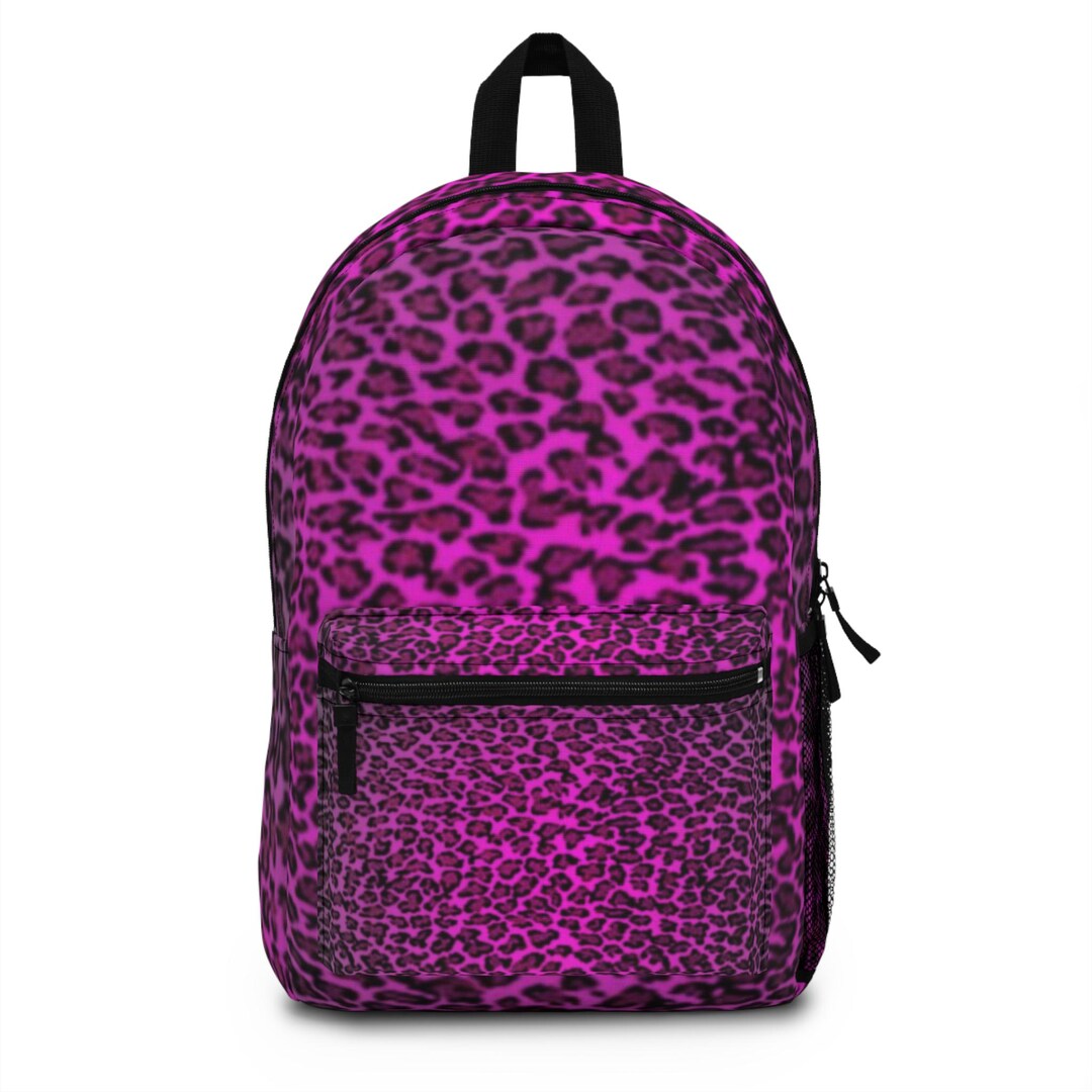 Hot Pink Leopard Print Backpack - Etsy