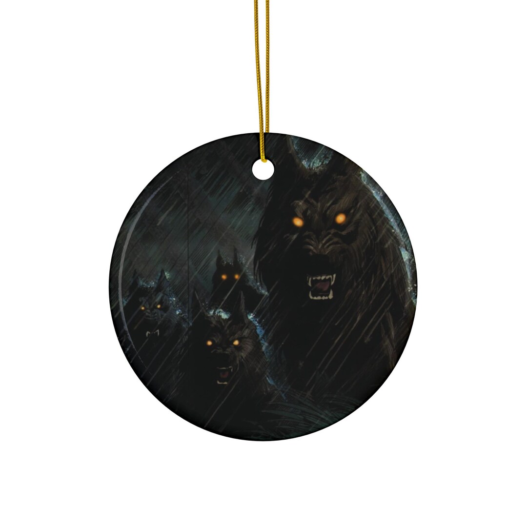Werewolf Pack Halloween Christmas Ceramic Ornament, 4 Shapes - Etsy
