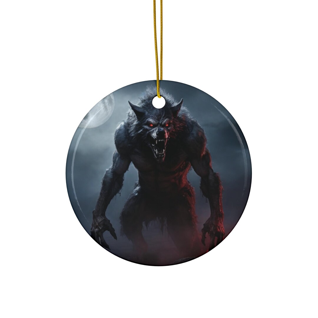Hulking Werewolf Halloween Christmas Ceramic Ornament, 4 Shapes - Etsy
