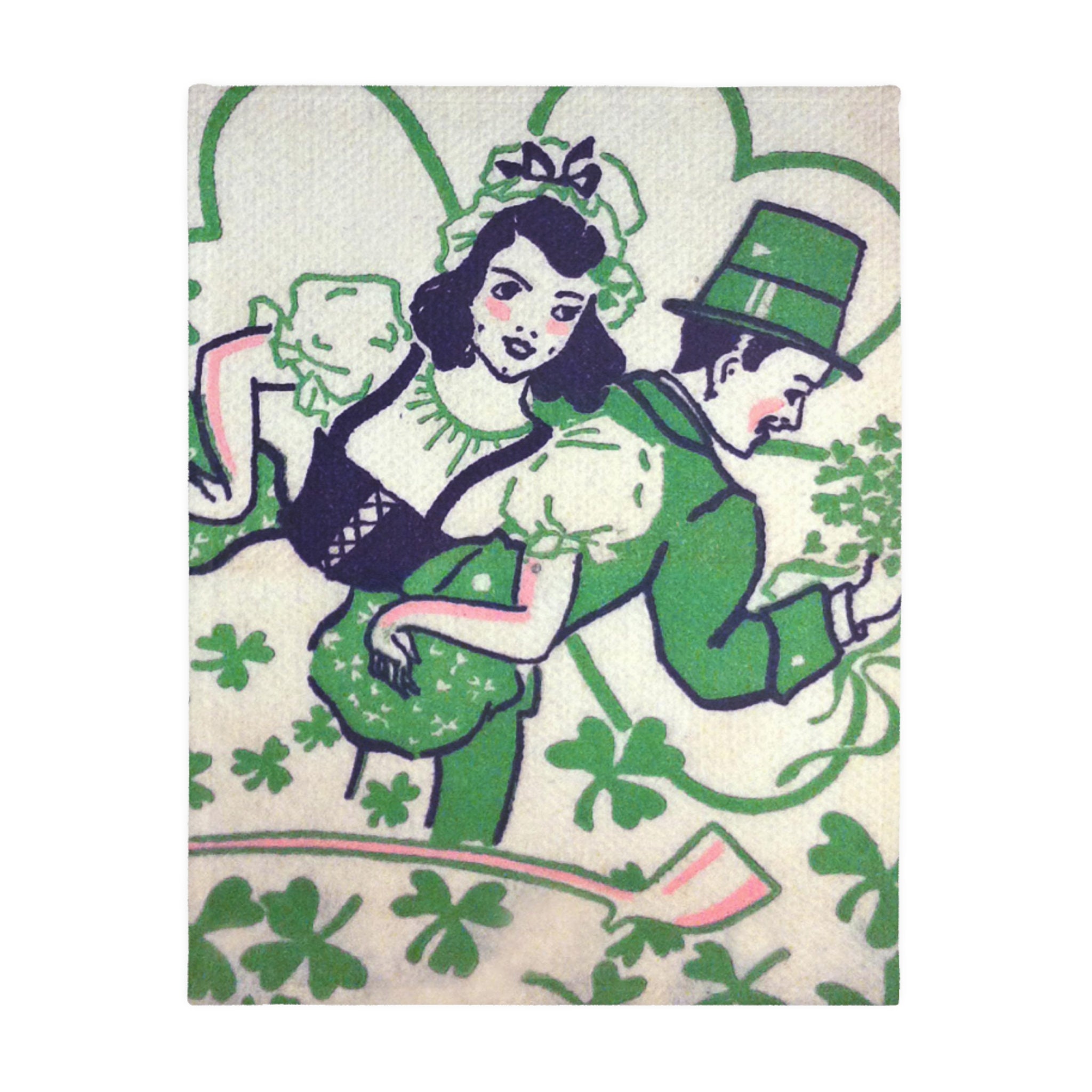 Vintage Irish Couple Dancing Druid Princess Coolers Shamrocks St ...
