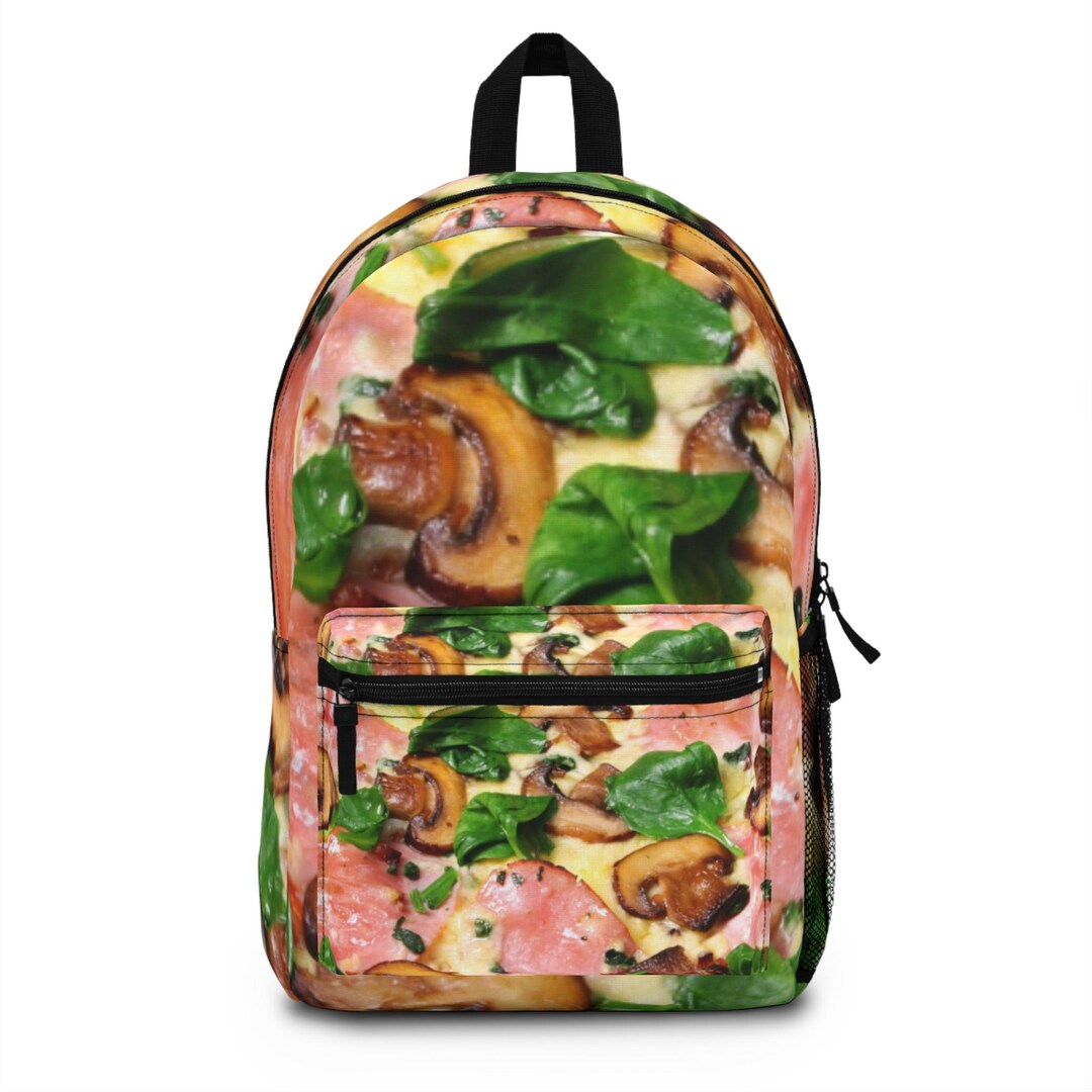 Canadian Bacon Spinach Mushroom Pizza Backpack - Etsy