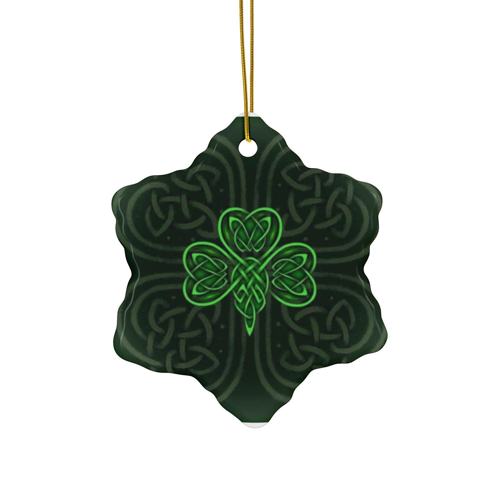 Celtic Knotwork Shamrock Clover St. Patrick's Day Christmas Ceramic ...