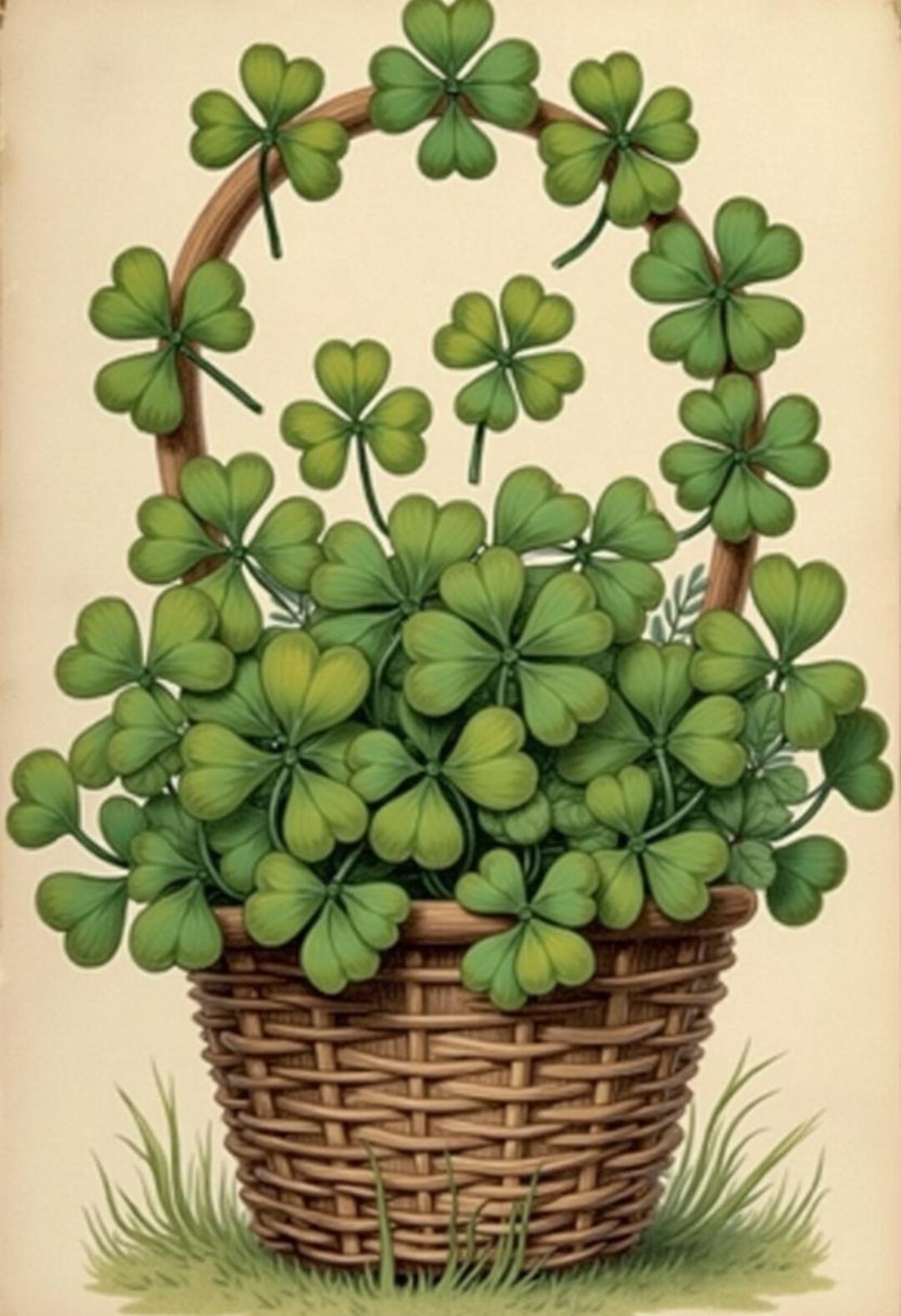 Four Leaf Clover Basket St. Patrick's Day Decoration Cut Out - Etsy